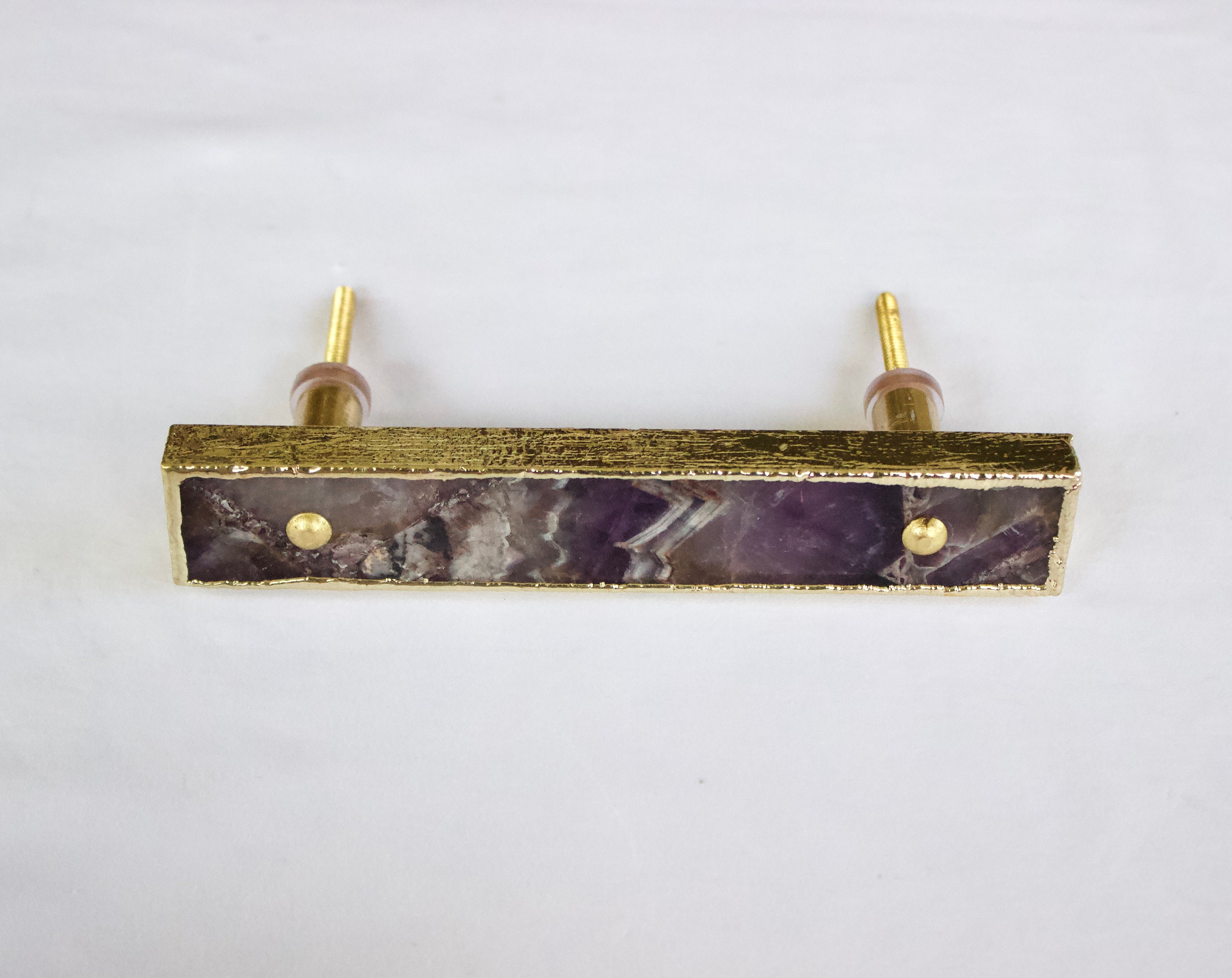 Set of 4 Amethyst Agate Handle/pull/barbarella - Etsy