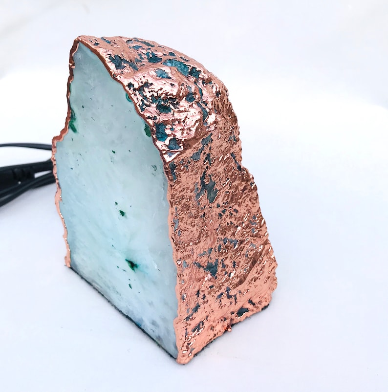 Aqua Agate/Gemstone/Lamp/Desk/Night Light | Etsy