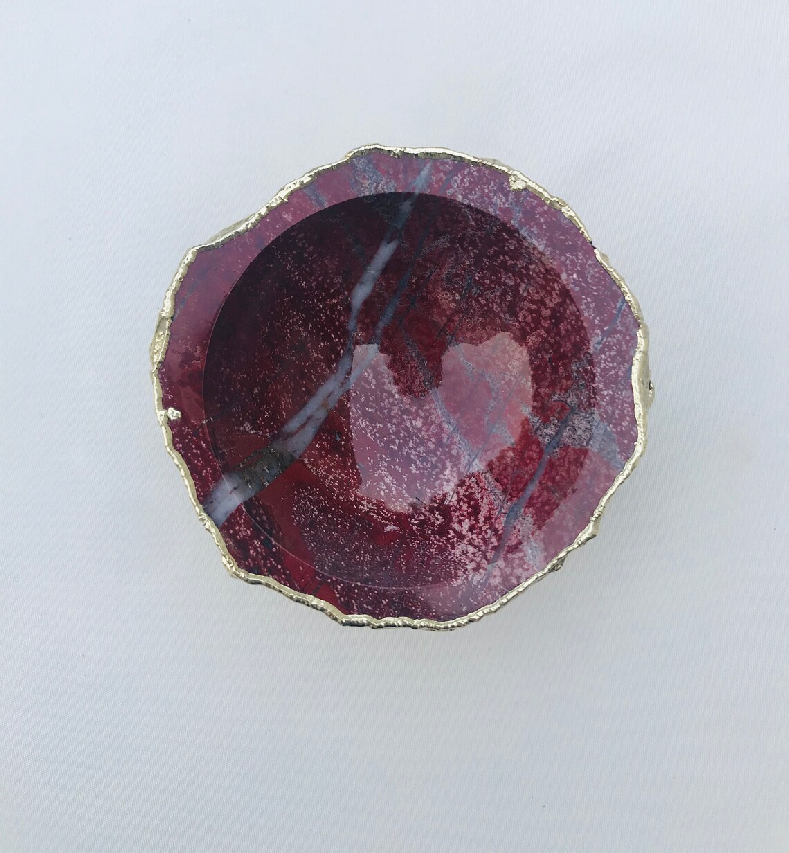 Maroon Red Agate Geode Nut/trinket/jewellery Bowl - Etsy