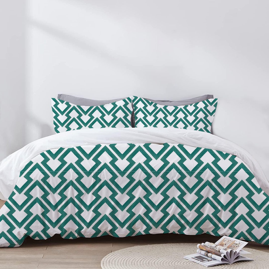 Aria 3 Piece Crewel Embroidered Duvet Set Linen Cotton Mix - Etsy