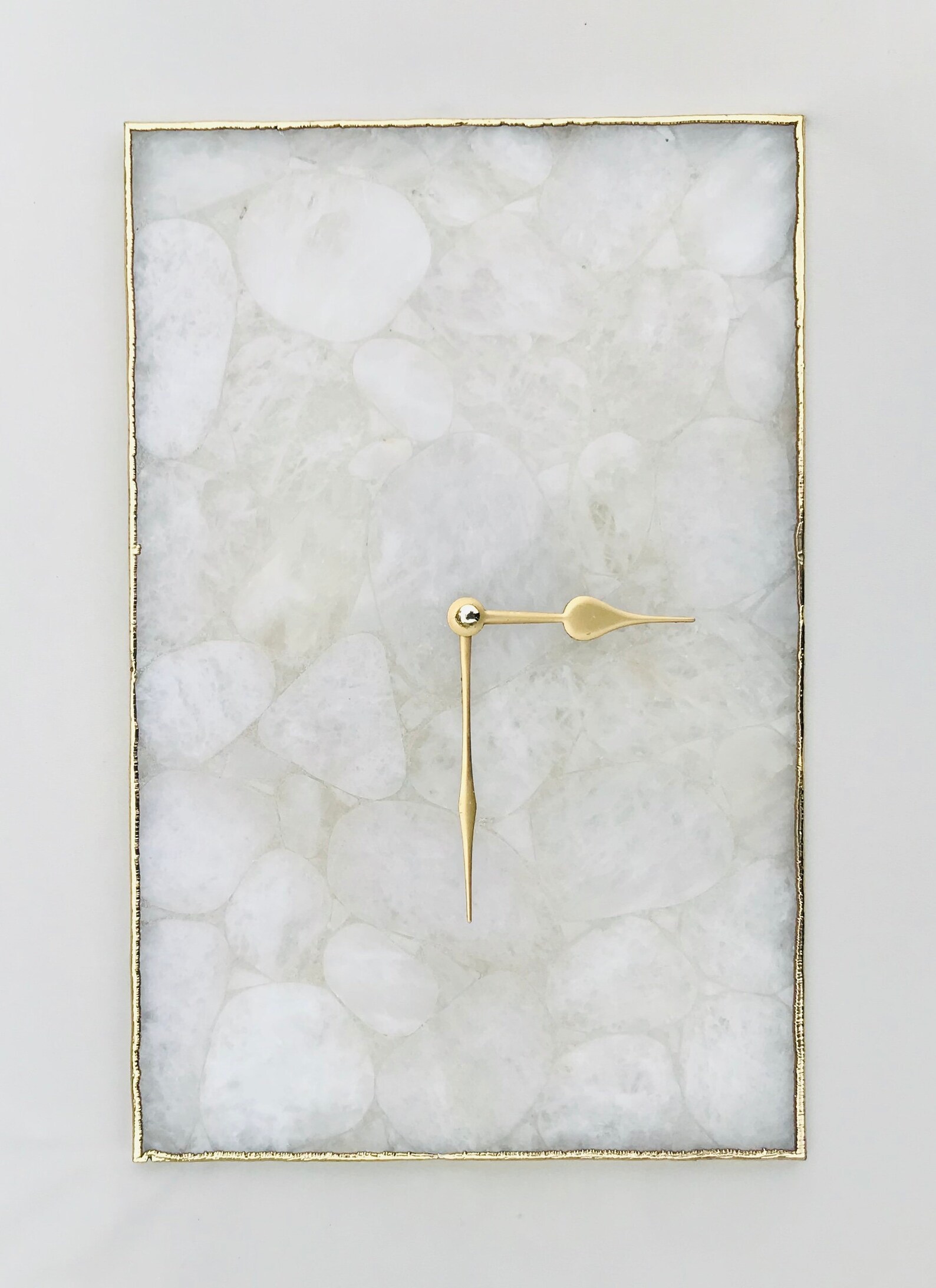 White Crystal Agate Large Wall Clock/personalised Momento - Etsy