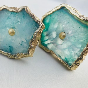 Set of 6 Aqua Agate Classic Vintage Finish Cabinet Drawer Pull Wardrobe ...