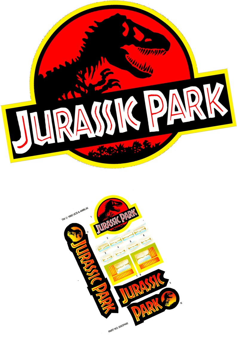 Jurassic Park Jungle Explorer '92 custom stickers labels decals printed ...