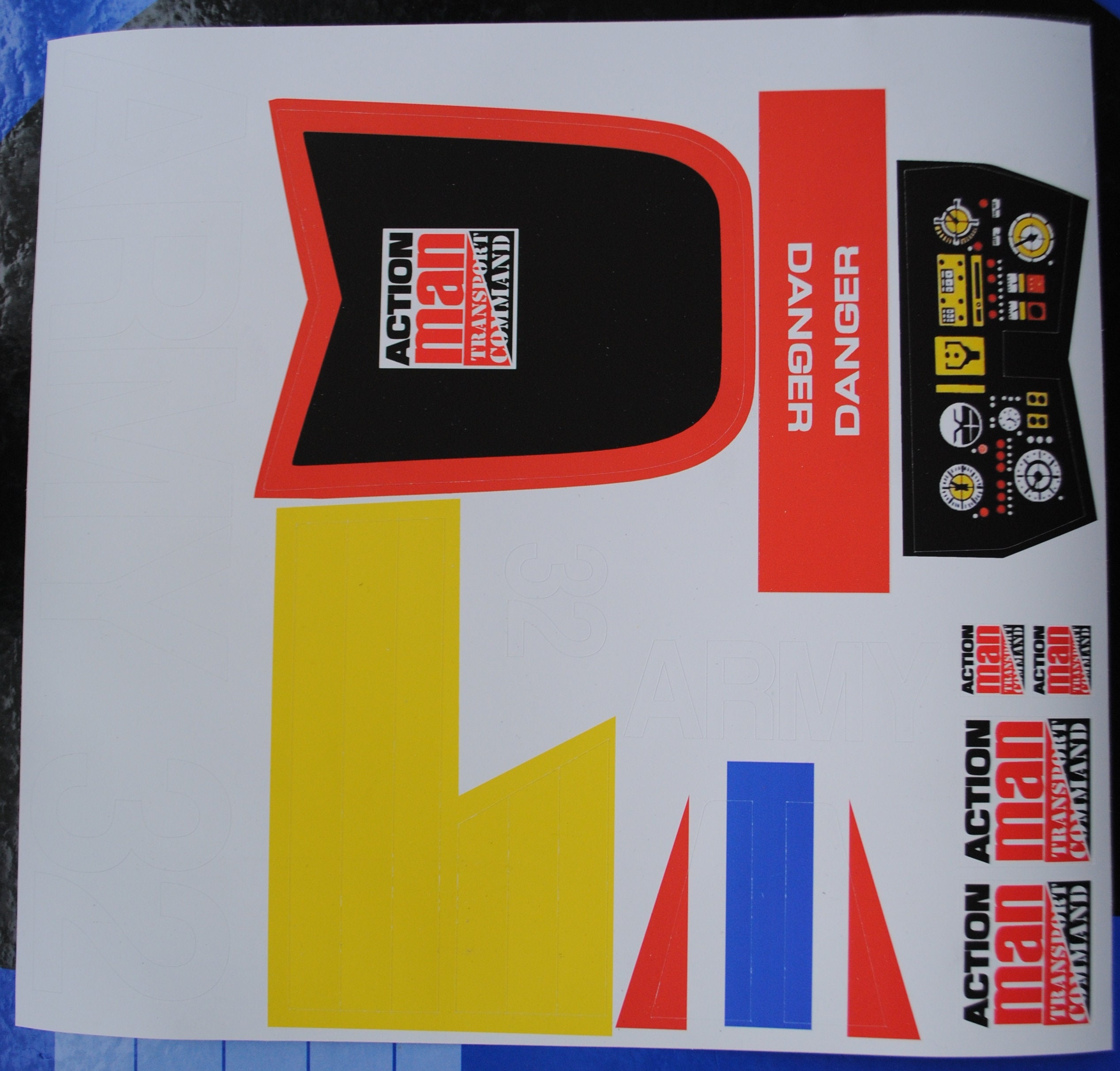 Action Man Pursuit Craft custom repro replacement sticker | Etsy