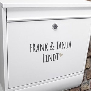 Mailbox Name Tag name With Heart Sticker - Etsy