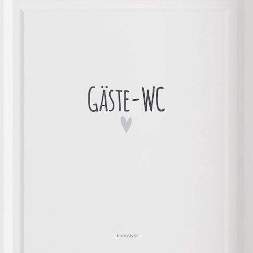 Guest WC Guest WC Door Sign Guest Toilet Sign Self-adhesive - Etsy