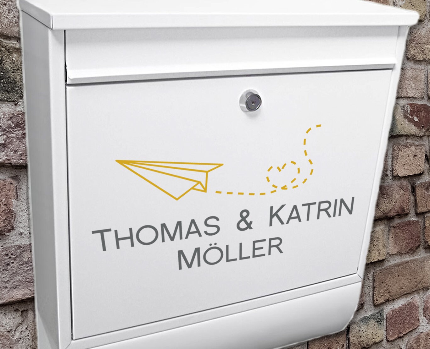 Letterbox Name Plate papierflieger Airmail Name - Etsy UK