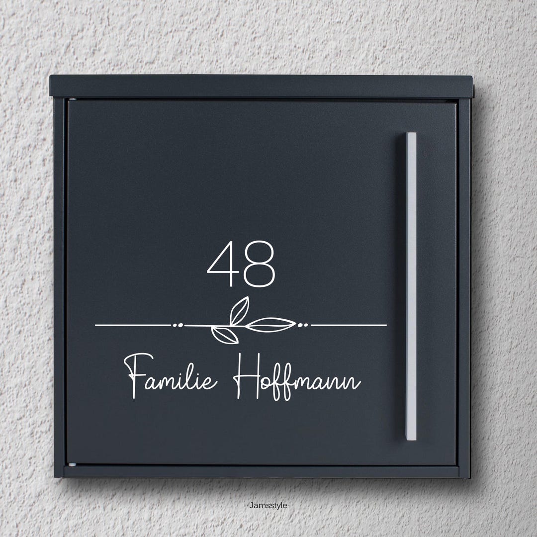 Letterbox Nameplate "name Branch House Number" Street Surname ...