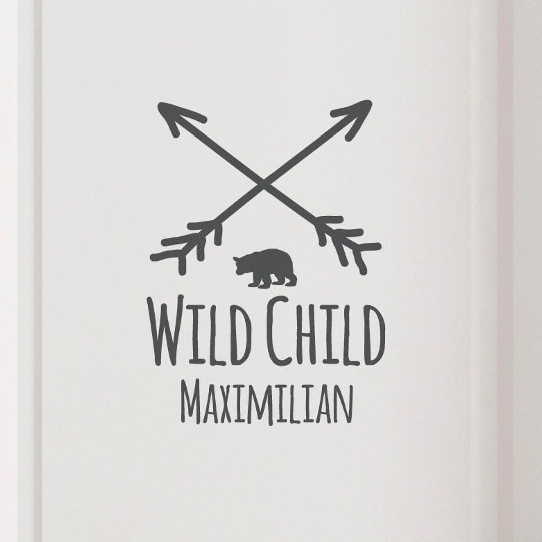 Door Sign Door Sticker wild Child Sticker Can Be Personalized - Etsy