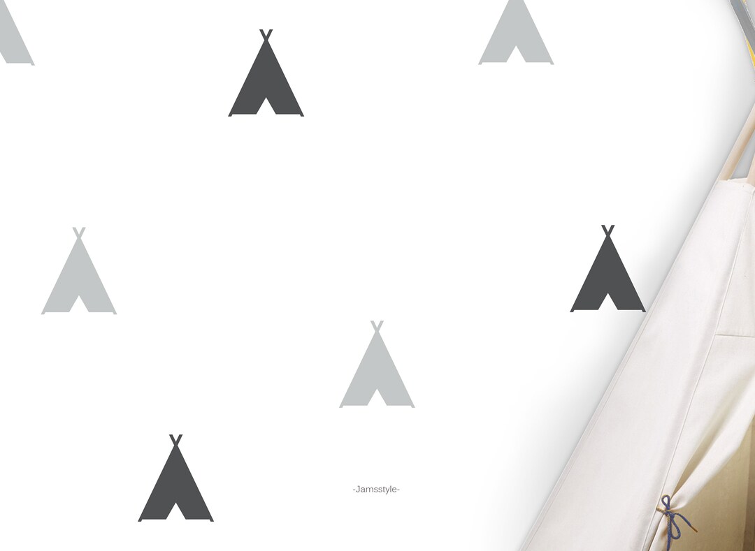Wall Sticker Wall Decal 044 tipi Indian Tents, Tipis, 36 Pieces, 5 Cm ...