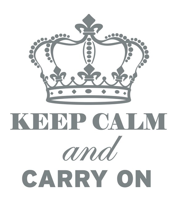 Keep Calm And Carry On Crown Tattoo