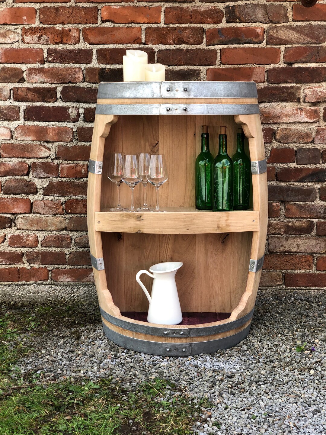 Wine Barrel Shelf With Large Opening - Etsy
