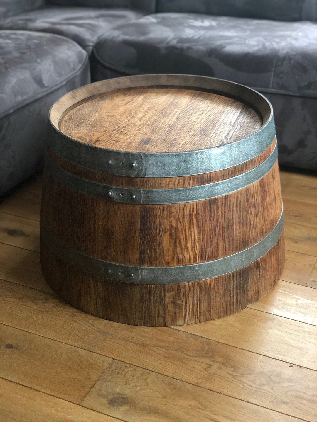 Wine Barrel Coffee Table Rustic Half Wine Barrel - Etsy