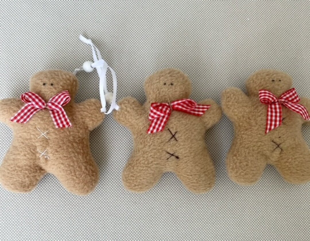 Gingerbread Man Pendant Fabric Gingerbread Man Christmas Advent ...