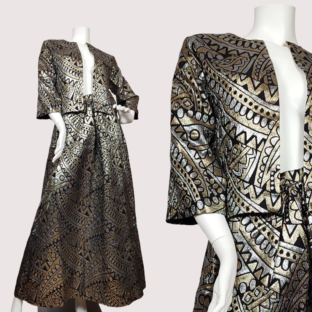 1970s Polly Peck by Sybil Zelker Statement Maxi Skirt and Cropped ...