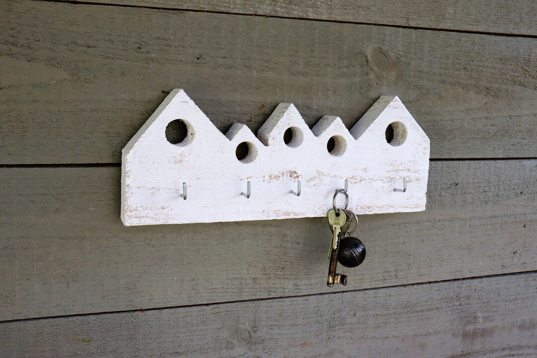 Wooden Key Rack house in Vintage Style Key Box - Etsy