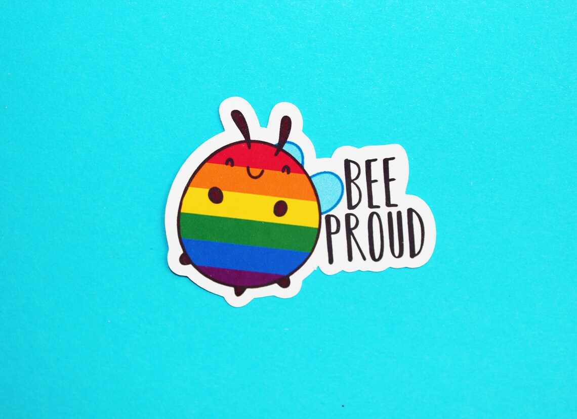 Genderfluid Bee Bee Proud Pride Genderfluid Pride Sticker Etsy