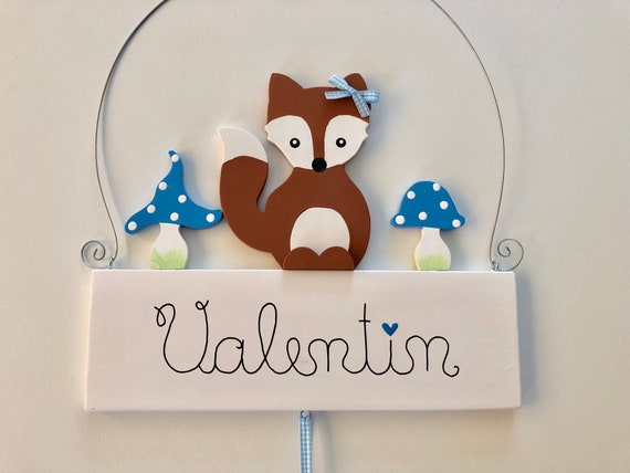 Name Plate Name Plate Fox Fox Sign Nursery Nursery Sign - Etsy