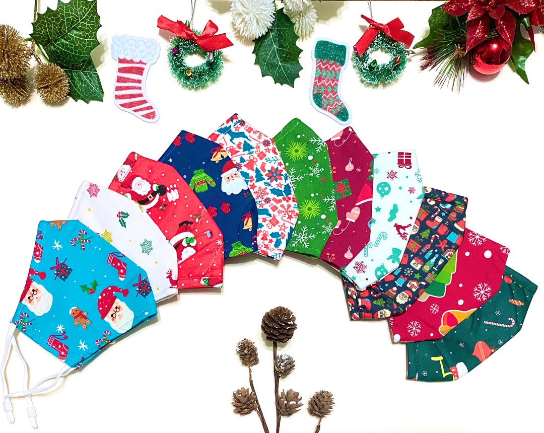 Christmas and Winter Themed Face Masks for Aduts With Filters, Holiday ...