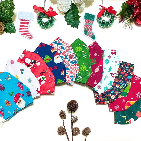 Christmas Face Masks - Etsy