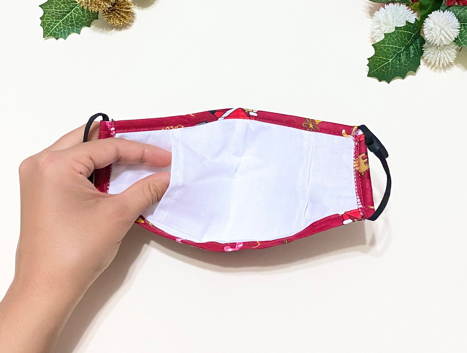 Christmas and Winter Face Masks With Filters, Washable, 3 Layers, 100% ...