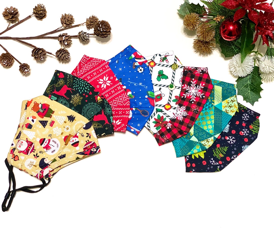 Christmas and Winter Themed Face Masks With Filters for Adults ...