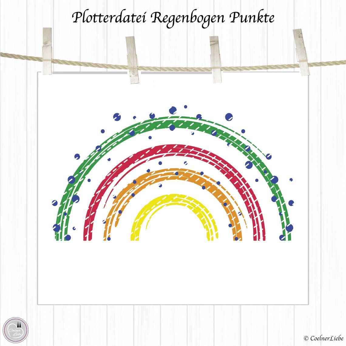 Plotterdatei Regenbogen Punkte - Etsy.de