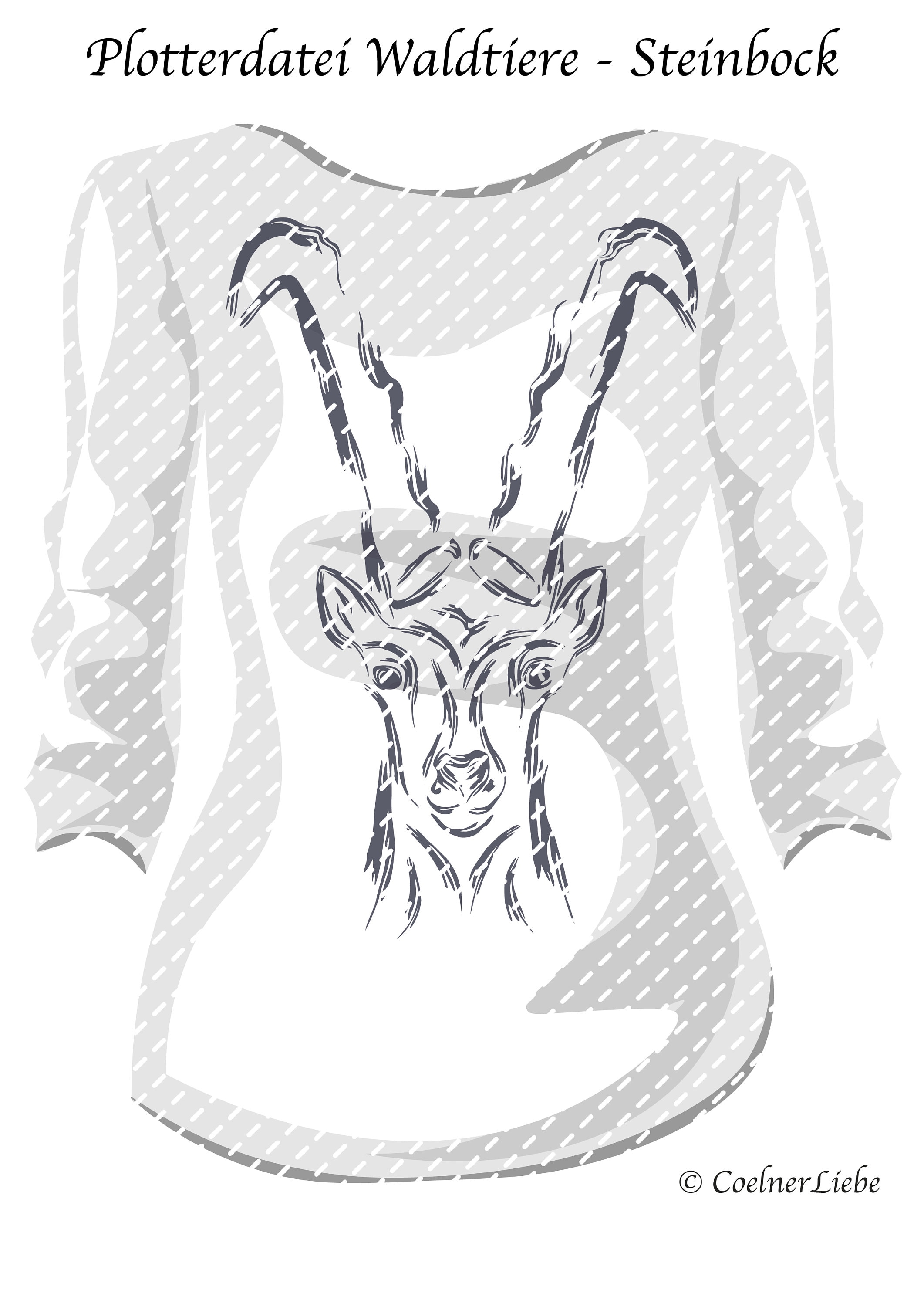 Plotterdatei Steinbock, Waldtiere - Etsy.de