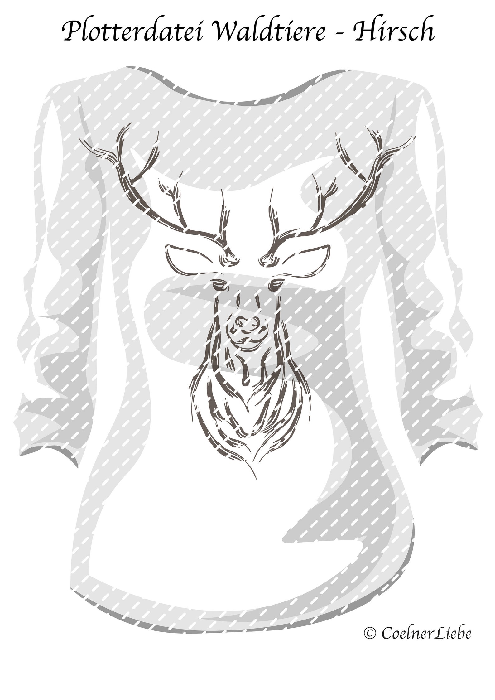 Plotterdatei Hirsch Waldtiere - Etsy France