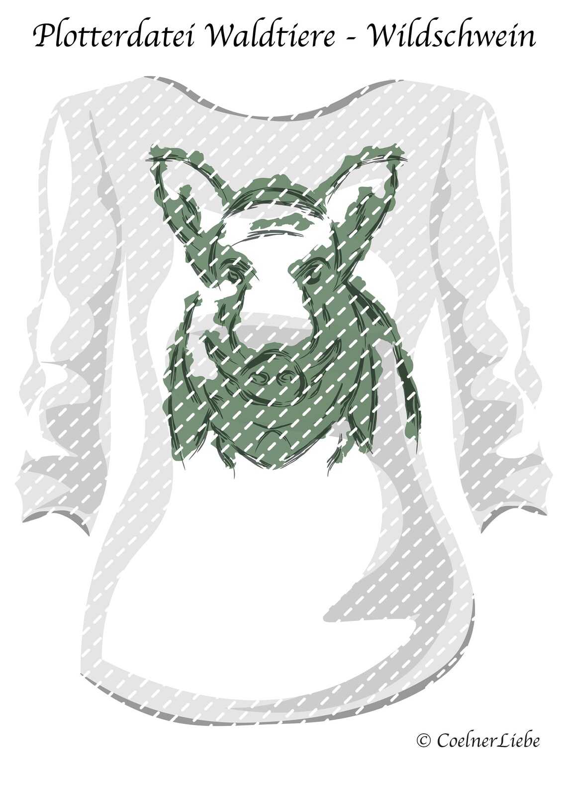 Plotterdatei Wildschwein, Waldtiere - Etsy México