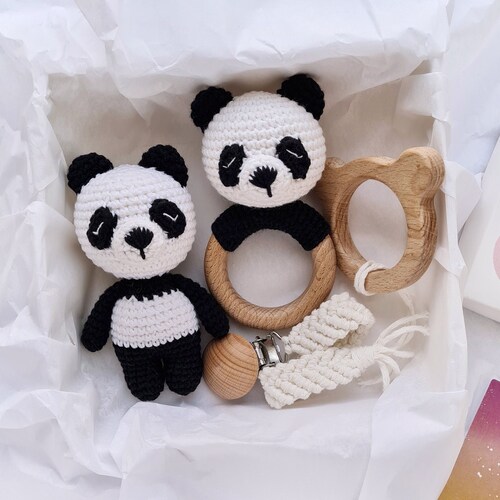 Neutral Panda Gift Box for New Mom Baby Gift Basket Cheer up - Etsy