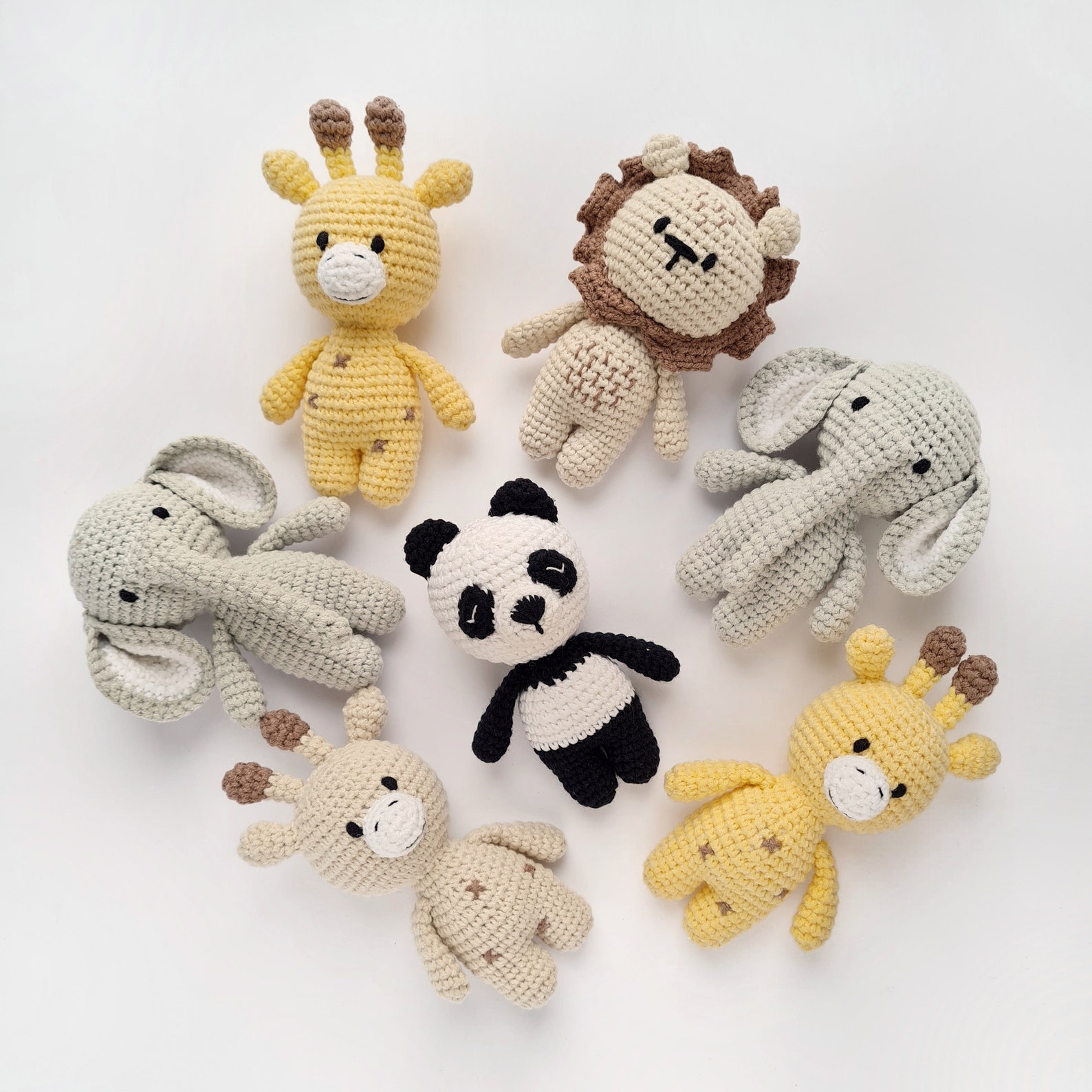 Crochet Safari Small Baby Animal Toys Gifts for 1 Year Old - Etsy