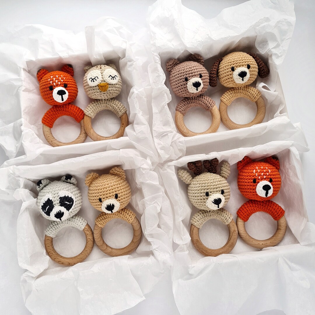Woodland Rattles Gifts Box for Twins Baby, Pregnancy Set Box, Soon to ...