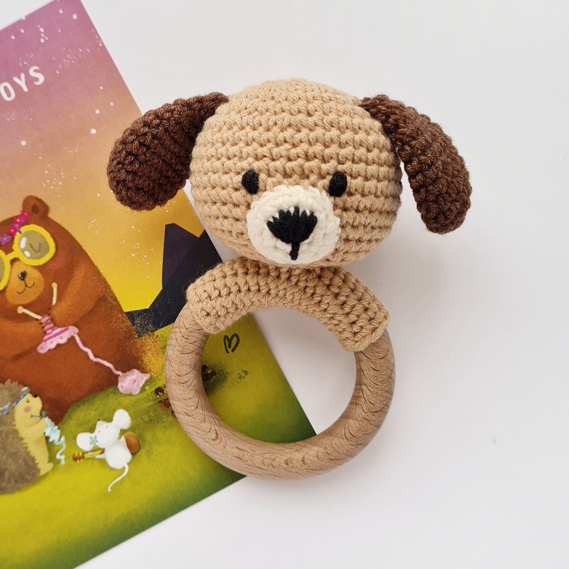 New Mom Gift Box With Dog Baby Toy, Puppy Toy Basket Set - Etsy