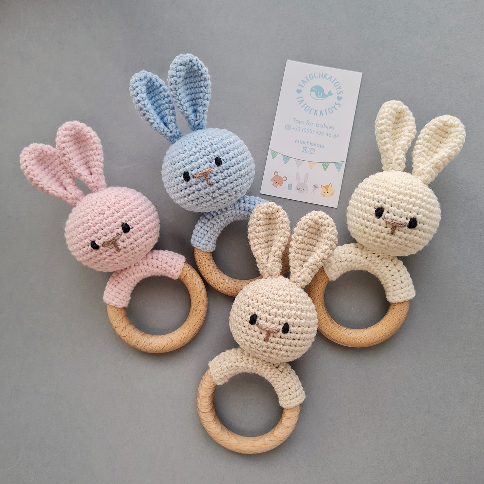 Bunny Rattle Nursery First Toy Expecting Mum Gift Newborn | Etsy