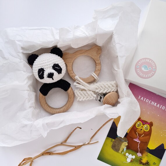 Neutral Panda Gift Box for New Mom Baby Gift Basket Cheer up - Etsy