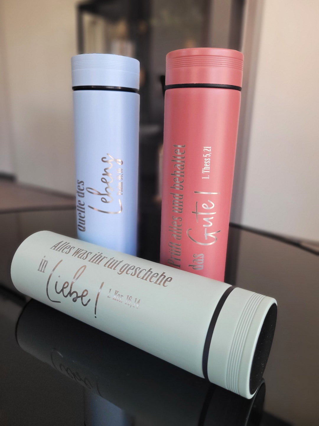 Stainless Steel Thermos Flask, Insulated Flask With Tea Strainer and ...