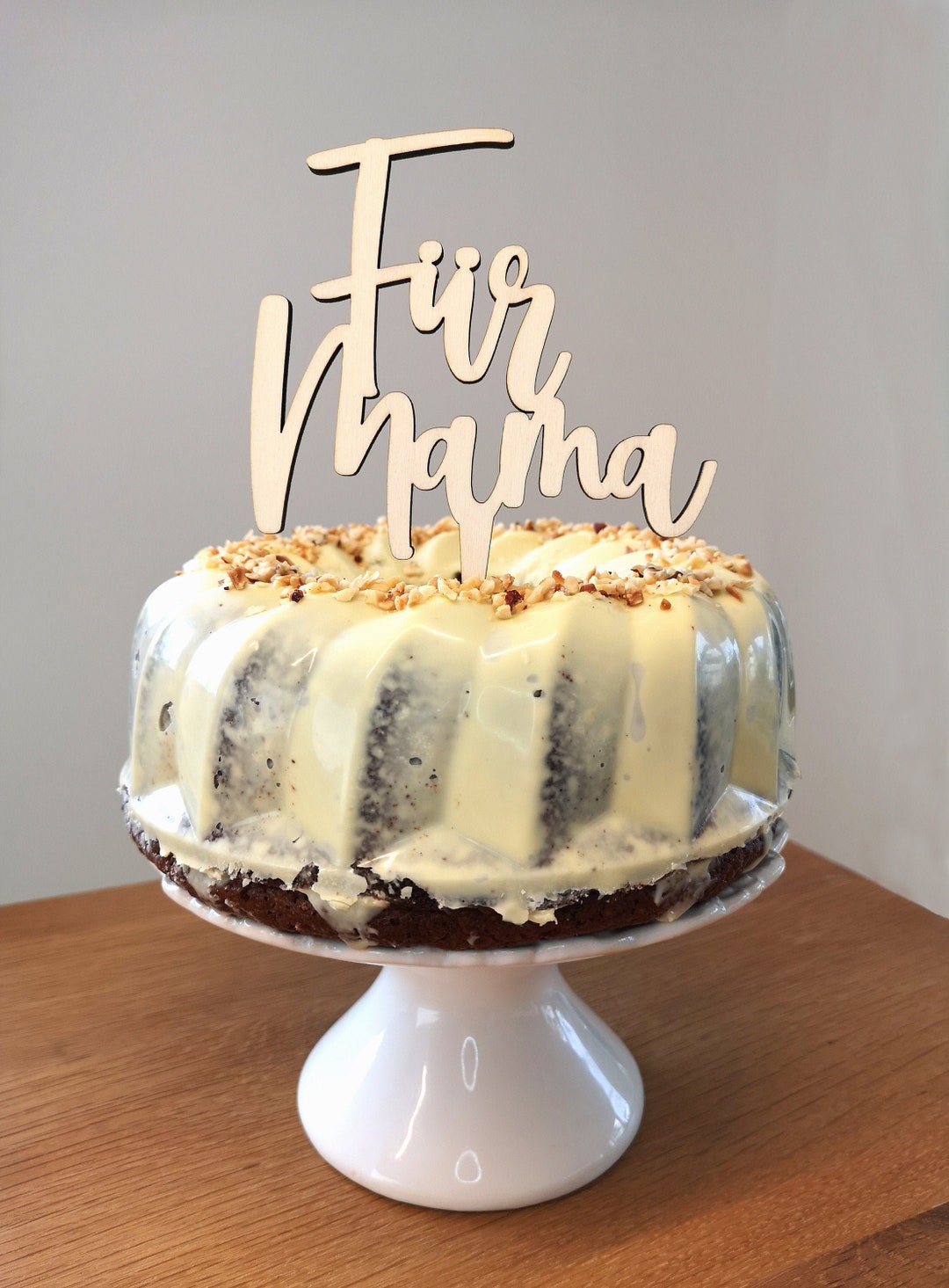 Cake Topper "topit For" Lettering, You, Mom, Dad, Grandma, Grandpa Natural, Birthday, Cake, Gift ...