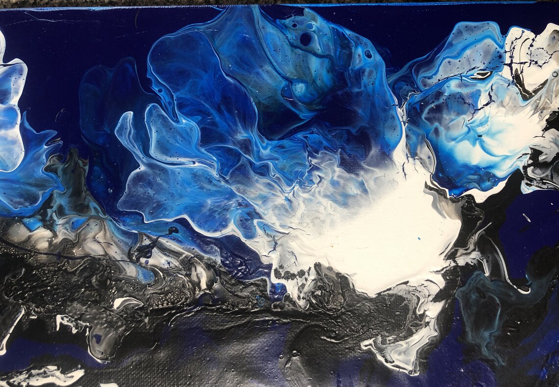 Original Handmade blue Sapphire Abstract Acrylic - Etsy Ireland