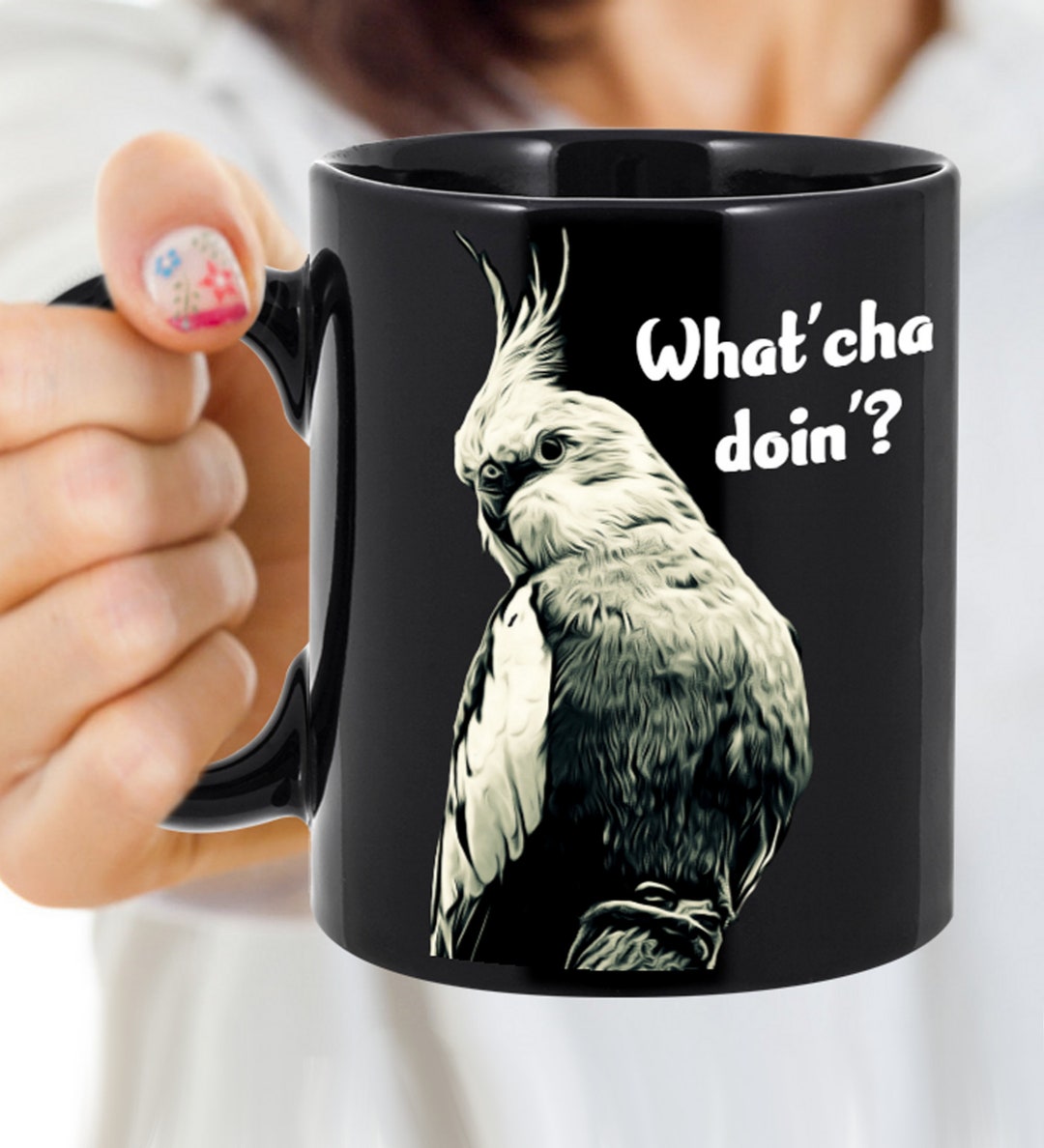 Classy Cockatiel Coffee Mug, Parrot Gift, Parrot Coffee Mug, Cockatiel ...
