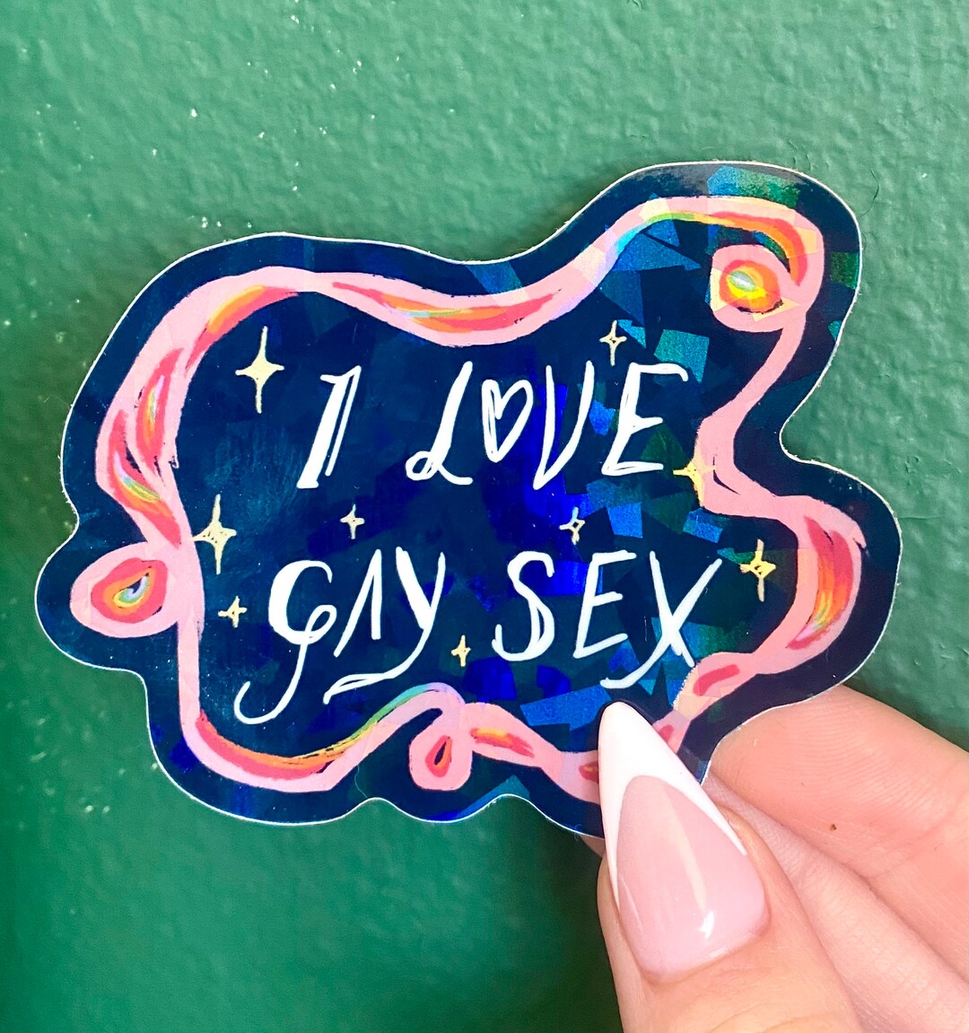 Sparkly Gay Vinyl Sticker - Etsy