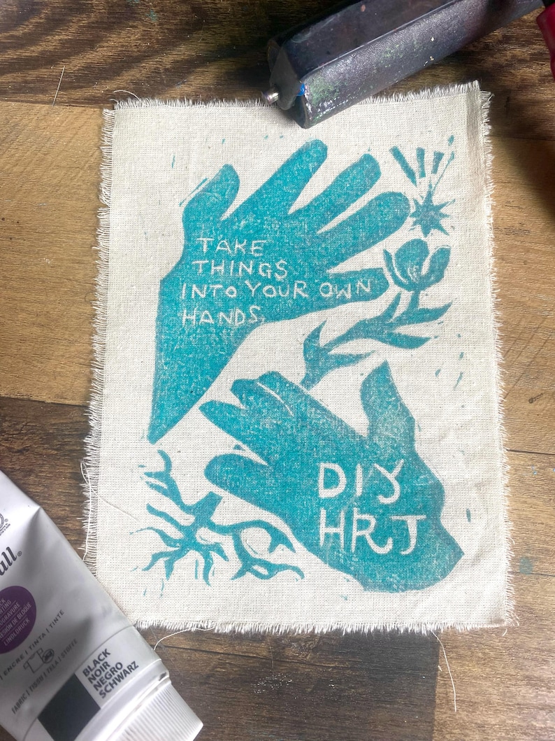 Diy Hrt / Hormone Therapy Transgender Block Printed Sew on Patch - Etsy