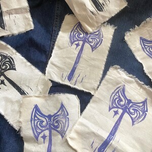 Labrys Lino Printed Patch - Etsy