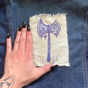 Labrys Lino Printed Patch - Etsy