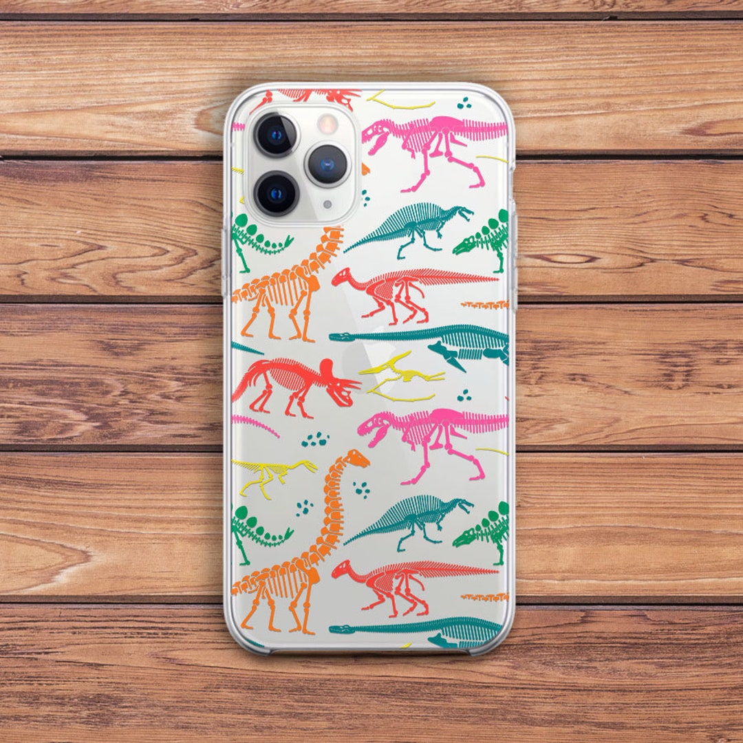 Rainbow Dinosaur Art Transparent Case iPhone Case Dino Phone Case Boys ...