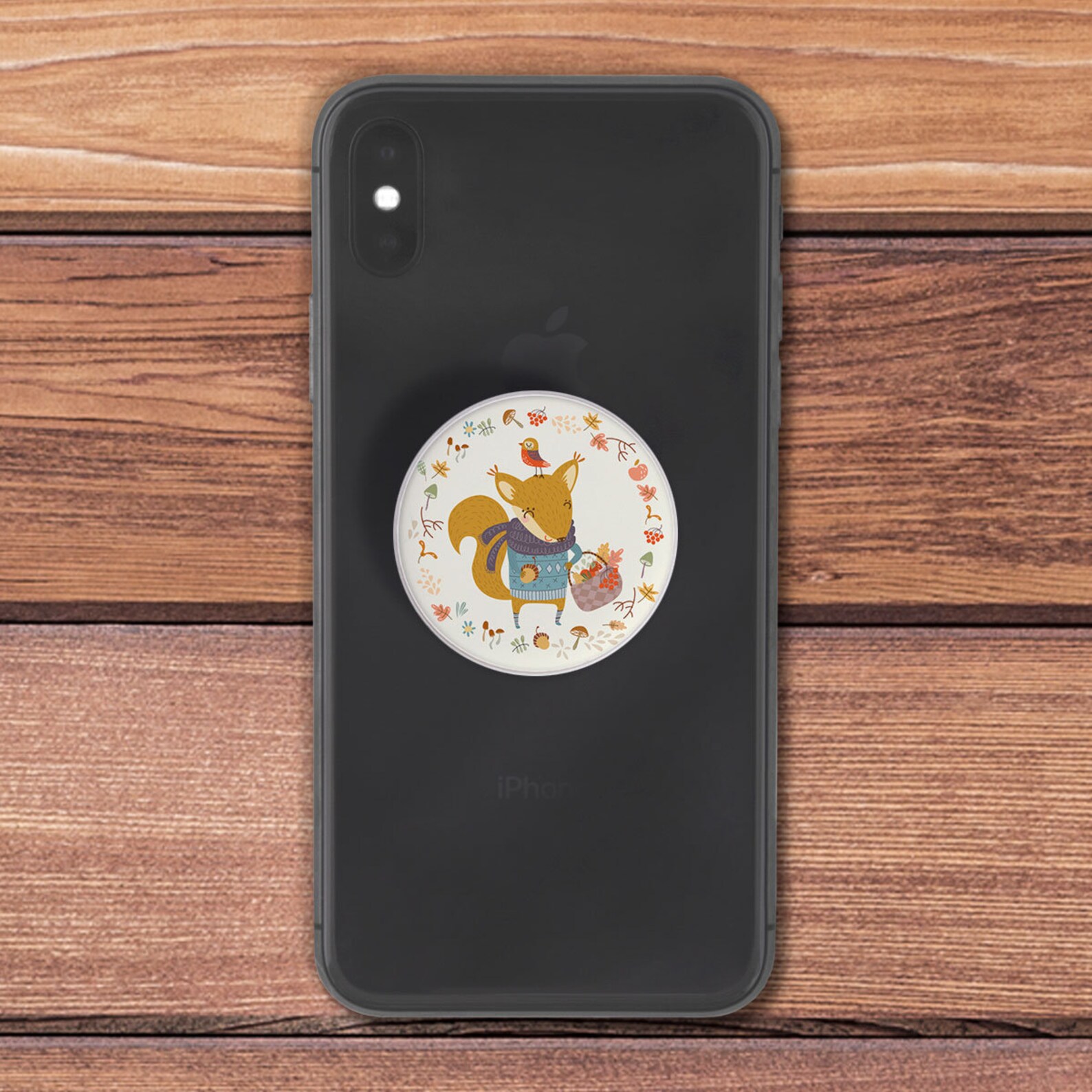 Funny Squirrel Art Kawaii Cute Animal Autumn Decor Sticker With Fall ...