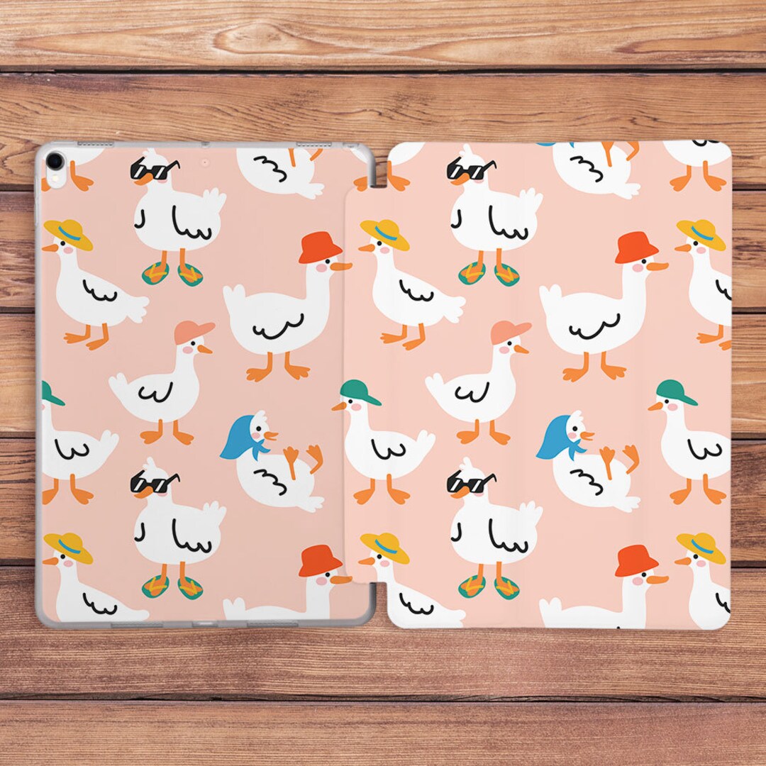 IPad Case Duck Funny Bird Art Light Pink Case iPad Smart Case iPad Case ...