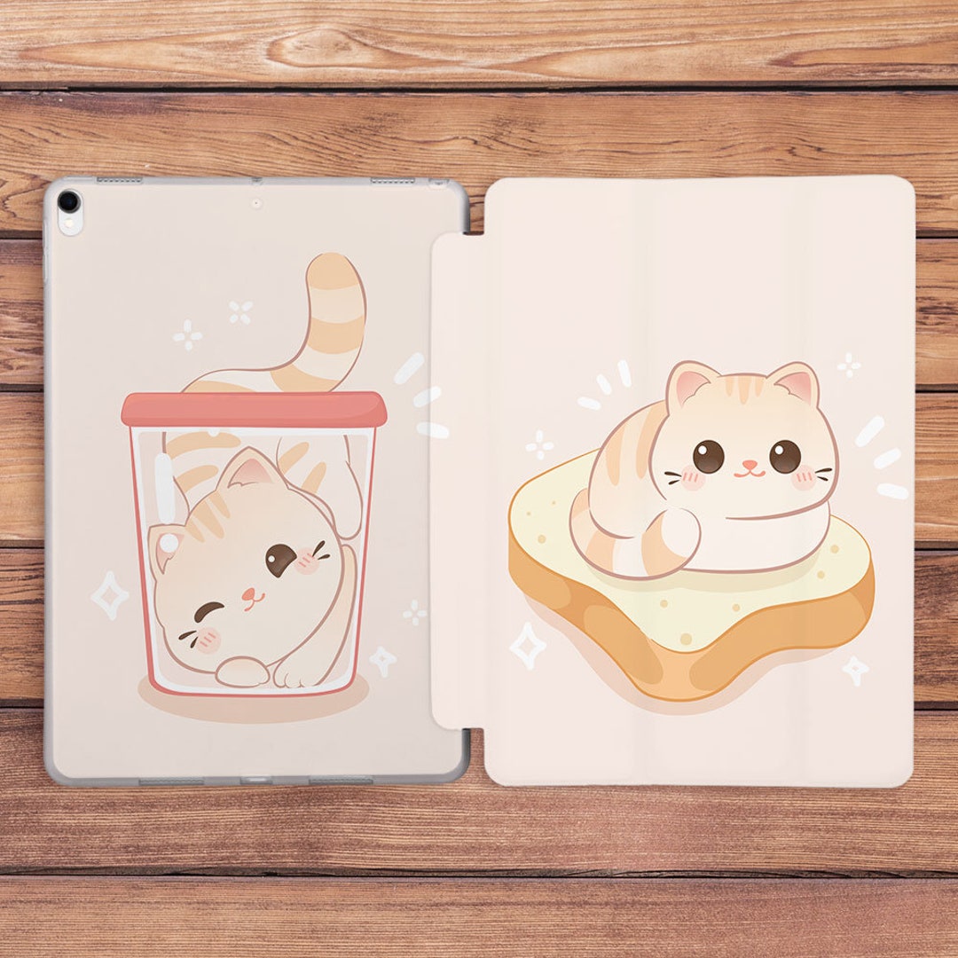 Kawaii Cats Art iPad Case Kitten Cute Animal Case iPad 10th Gen Case ...