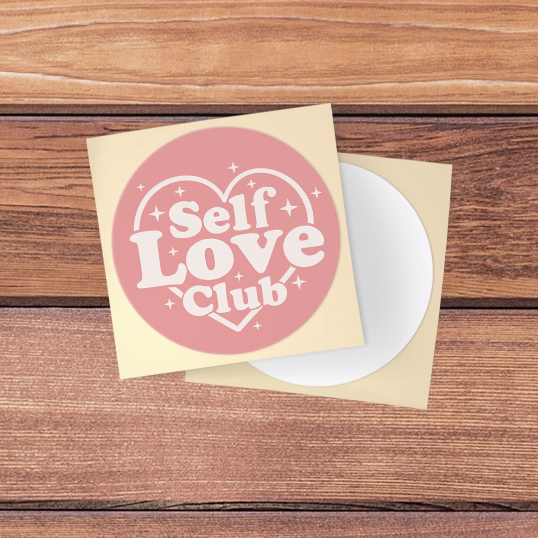 Self Love Club Funny Pink Skin Sticker Decal Skin Affirmation ...
