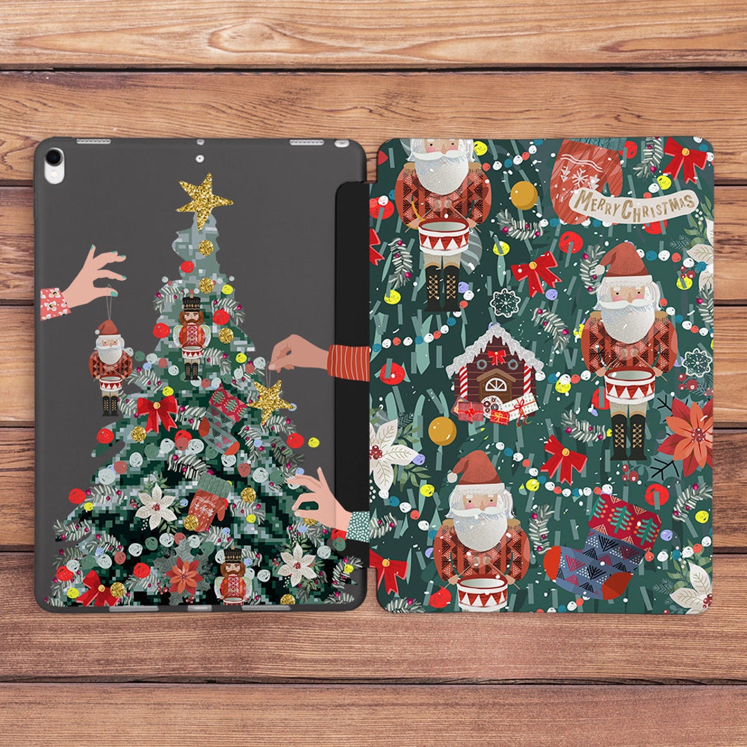 Christmas Tree Art iPad Case Kids Cute Print Cover iPad Case Kawaii ...